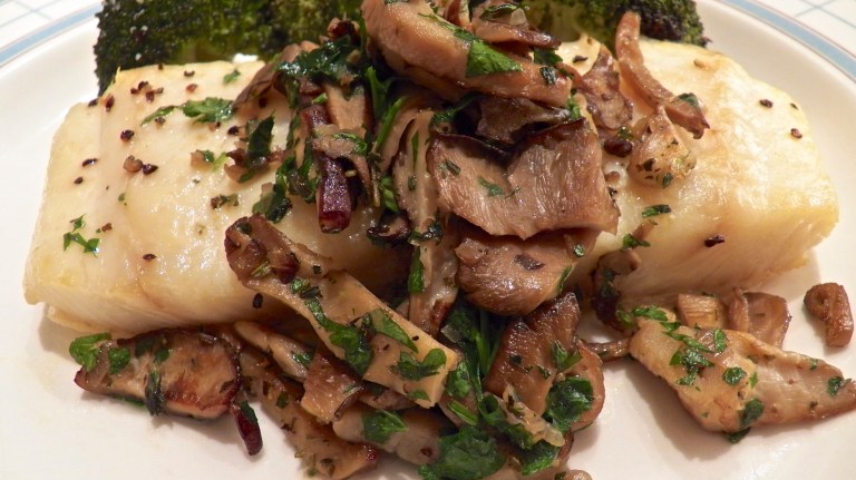 Broiled Halibut with Mushrooms | from the Bartolini kitchens